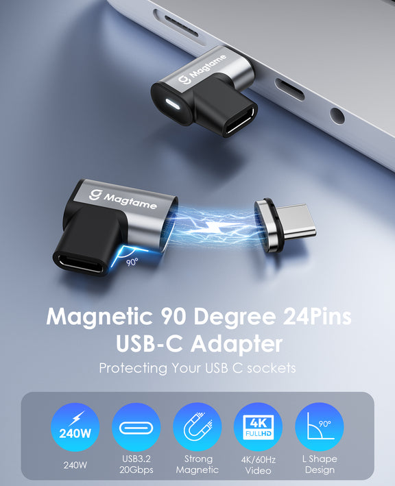 Magtame 240W Magnetic 90 Degree USB-C Adapter